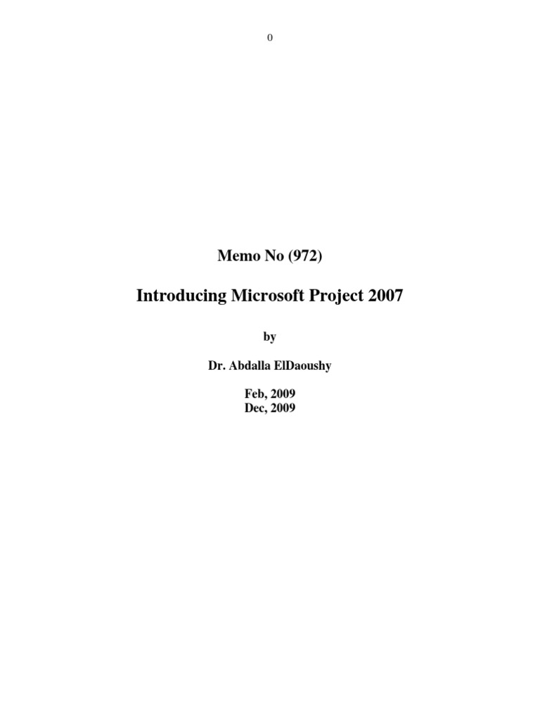 Introducing Microsoft Project 2007 | PDF | Dialog Box | Double Click