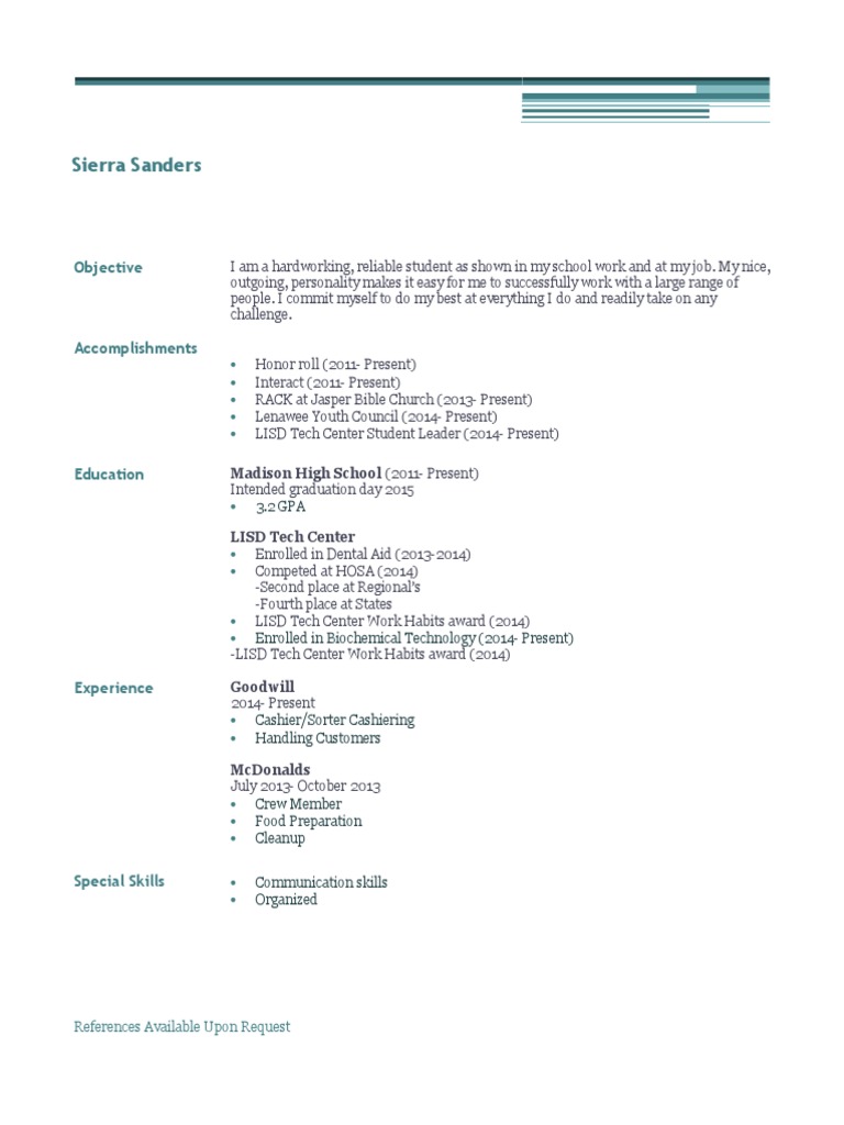 Student Resume for Job Applications | PDF | Career & Growth | Business