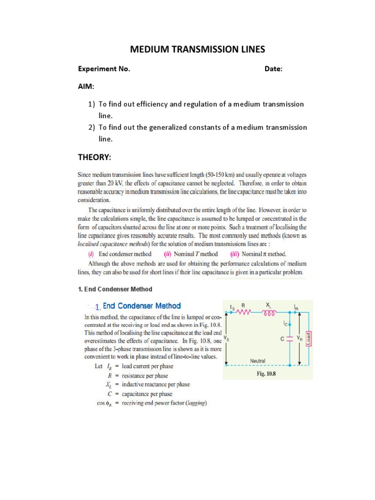 Medium Xmission Lines | PDF