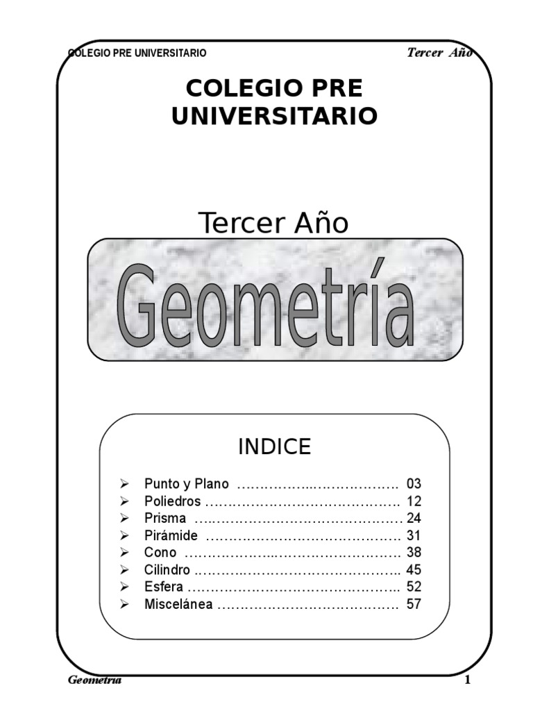 Geometría 3er Año | PDF | Ciencia y matemáticas