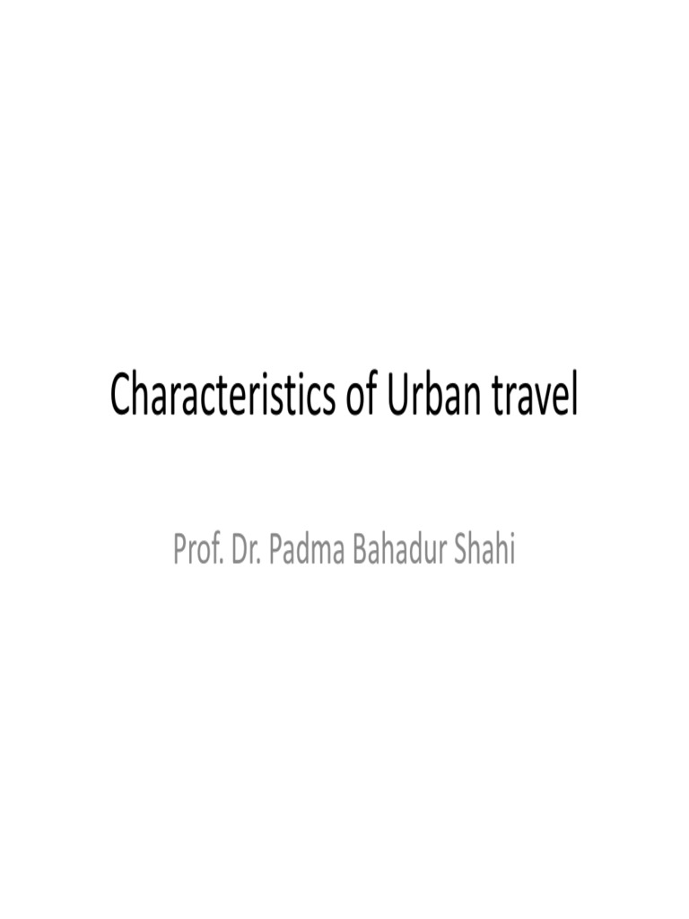 Urban Travel Characteristics and Survey | PDF | Career & Growth | Art