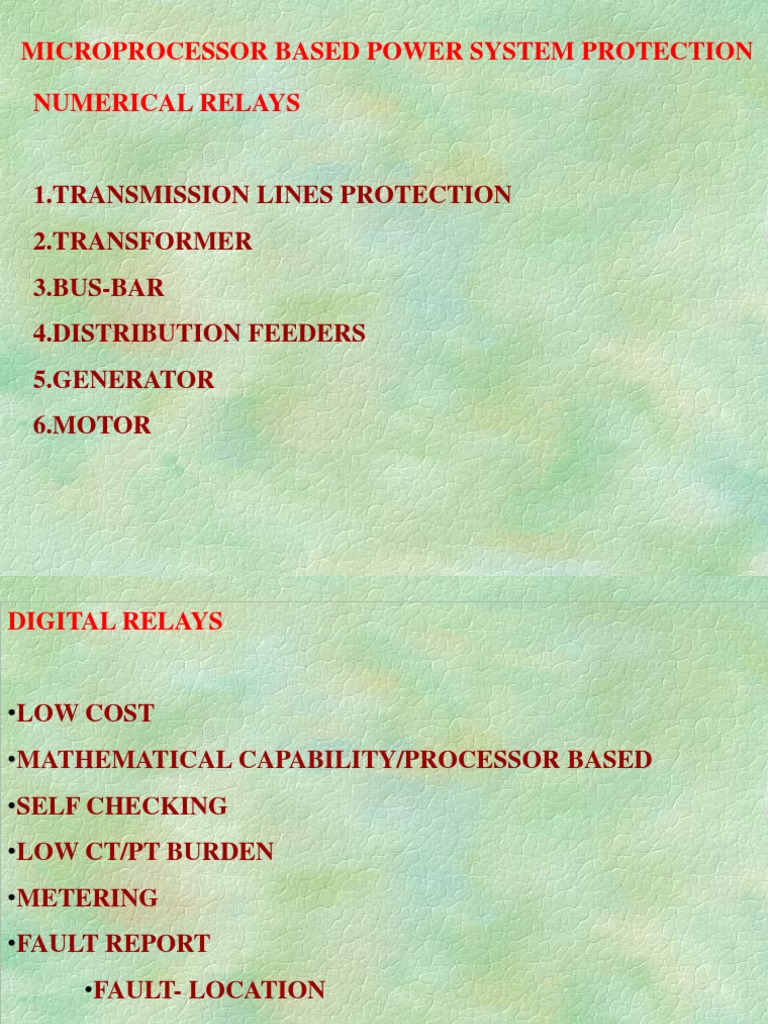 Power System Protection Presentation Dated 03-10-2013 Integrated ...