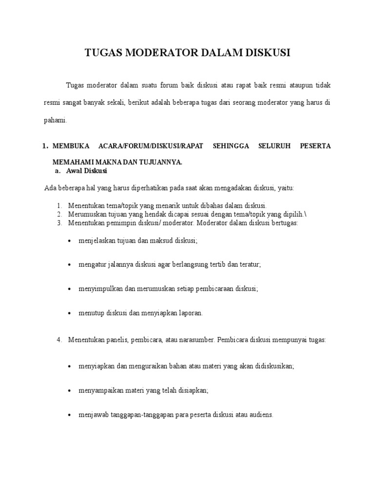 Tugas Moderator | PDF
