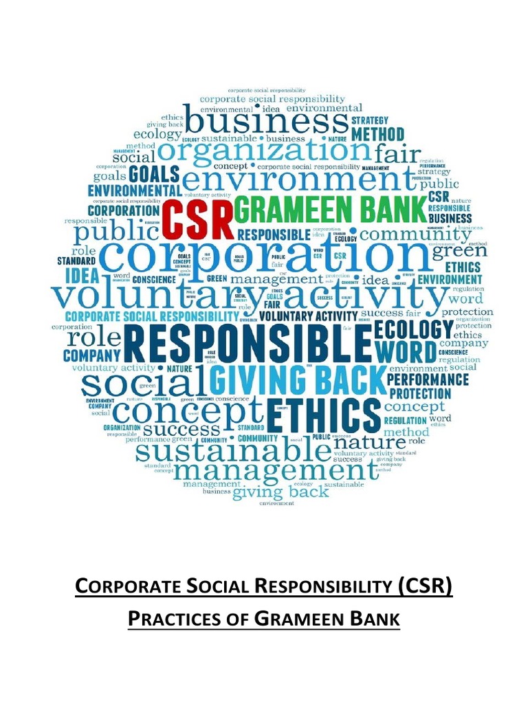 CSR Grameen Bank | PDF | Grameen Bank | Corporate Social Responsibility