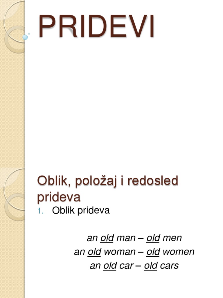Engleski Jezik PRIDEVI 2014 | PDF | Rules | Syntax