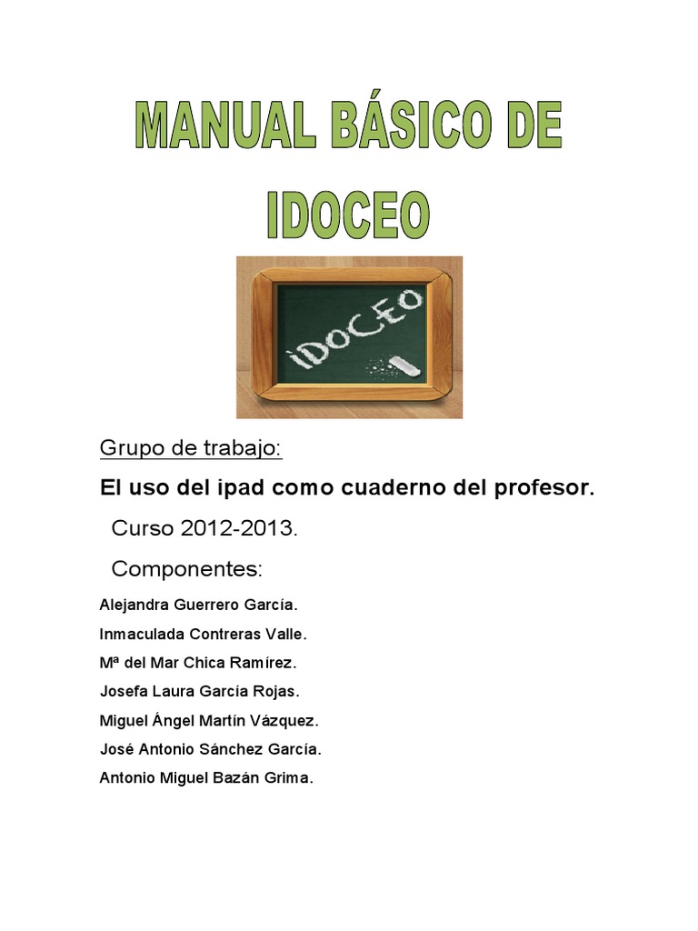 Manual de Idoceo | PDF | Apoyo | Archivo de computadora