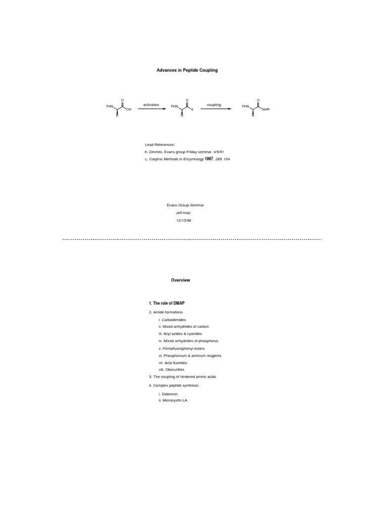 Advances in Amide Coupling Techniques | PDF | Pyridine | Amide