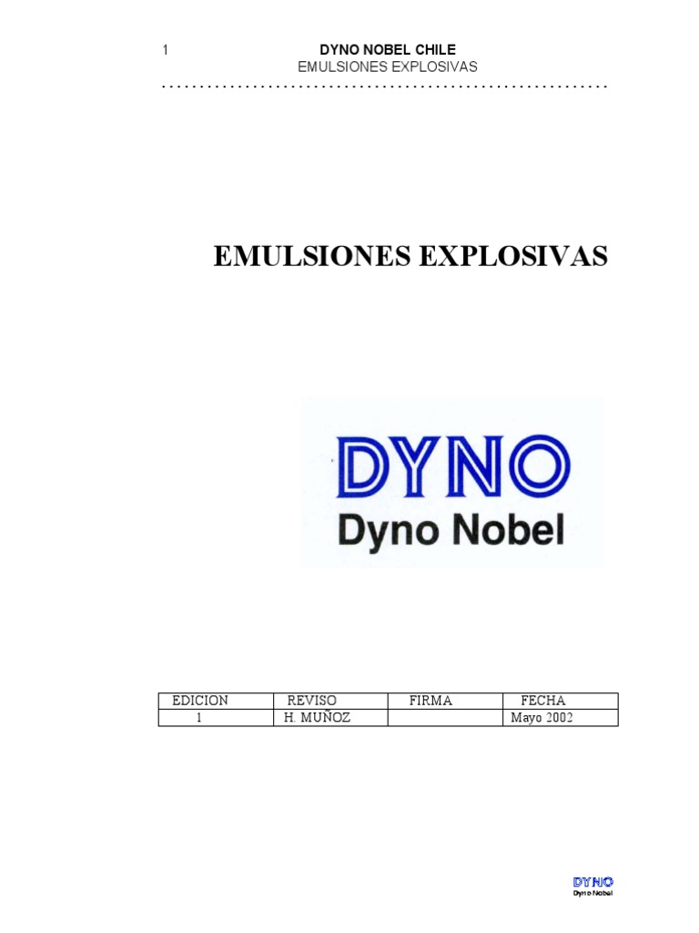 Emulsiones Explosivas | PDF | Emulsión | Fase (materia)