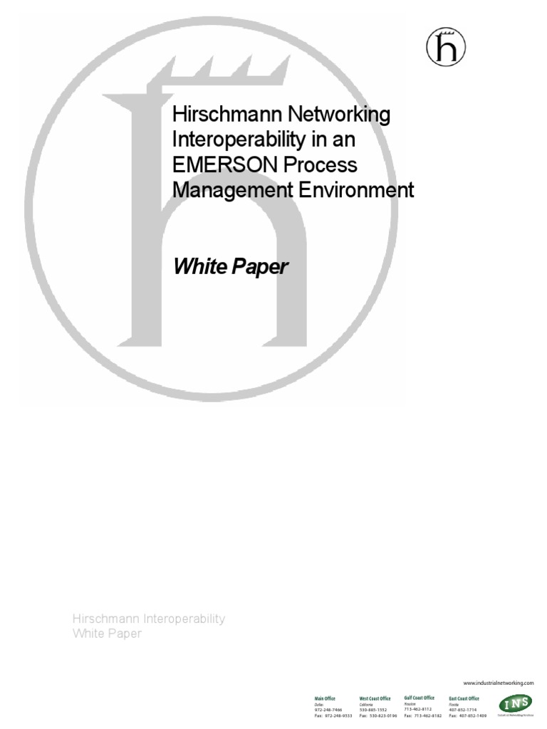 Emerson DeltaV Networking Whitepaper | PDF | Network Switch | Ethernet