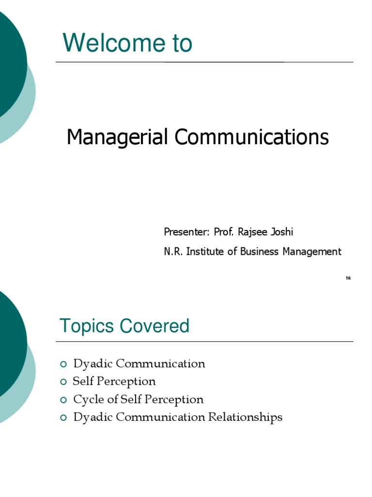Strategies for Dyadic Communication | PDF | Interpersonal Relationships ...