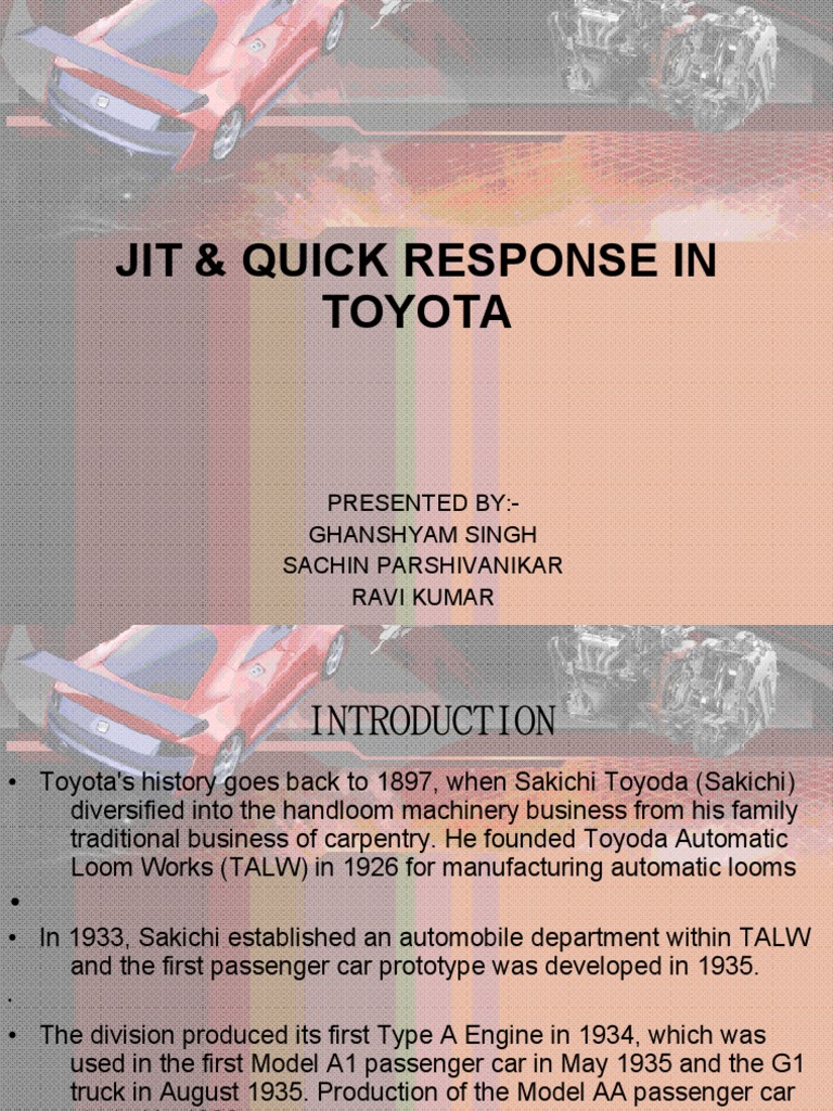 Toyota's Just-In-Time Production System | PDF | Toyota | Lean Manufacturing
