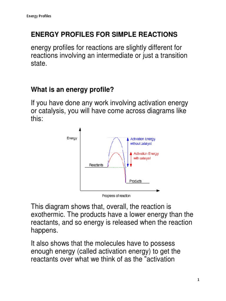Chemguide Energy Profiles | PDF | Chemical Reactions | Chemical Bond