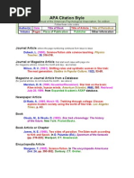 Pagsulat NG Sanggunian Apa Format: American Psychological Association ...