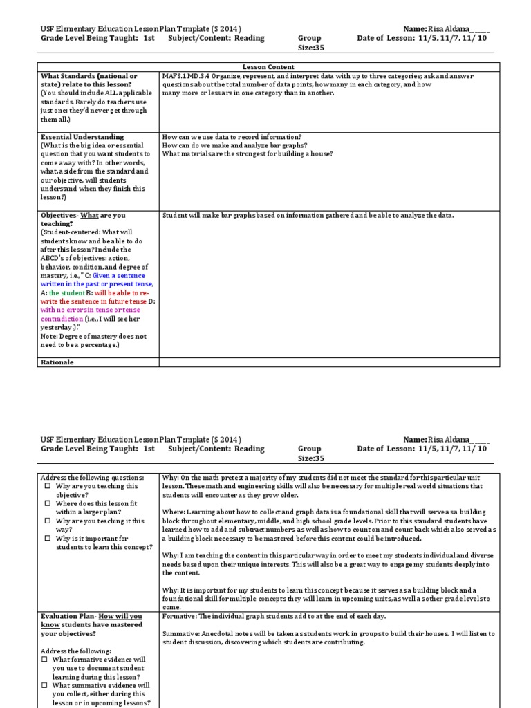 Stem Lesson Plan - The Three Little Pigs | PDF | Lesson Plan | Teaching ...