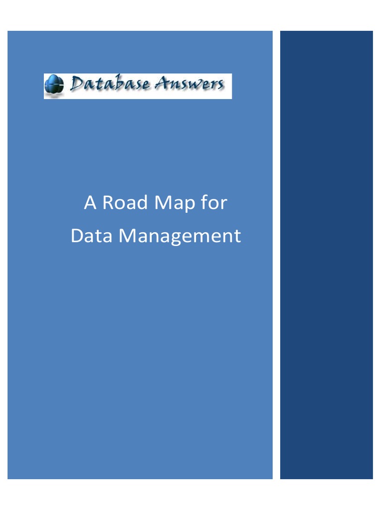 Road Map For Data MGT | Download Free PDF | Databases | Oracle Database
