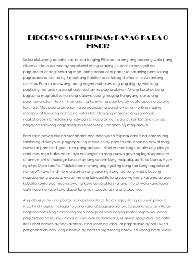 Diborsyo | PDF