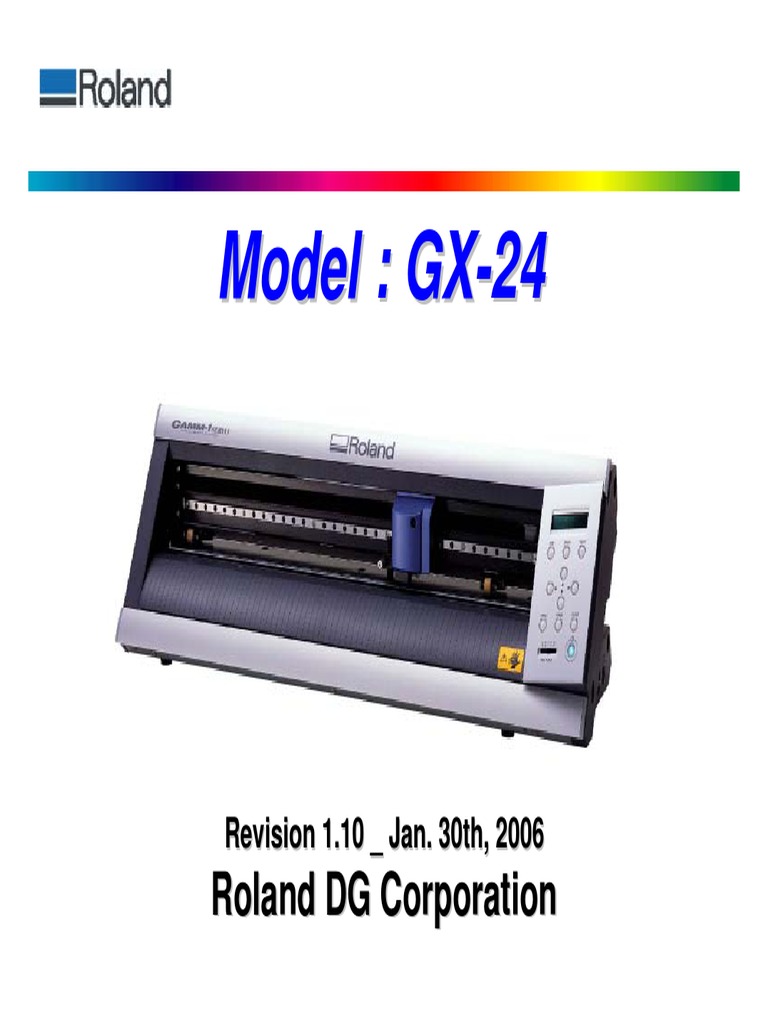 Roland GX24 - Serviceguide | PDF | Adobe Illustrator | Media Technology