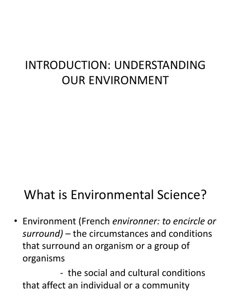 Understanding Environment | PDF | Experiment | Dependent And ...