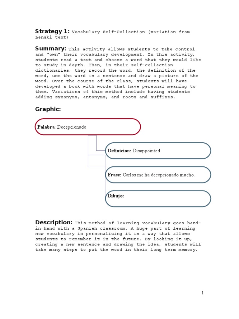 Instructional Strategy Log | PDF | Vocabulary | Linguistics