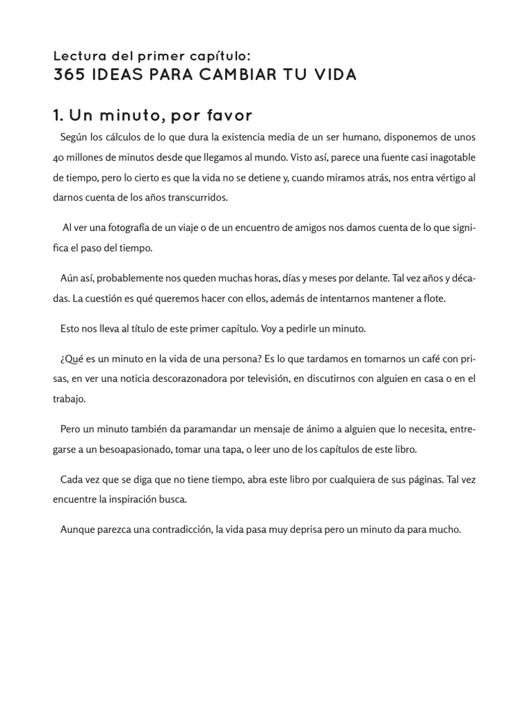 365 Ideas para Cambiar Tu Vida | PDF