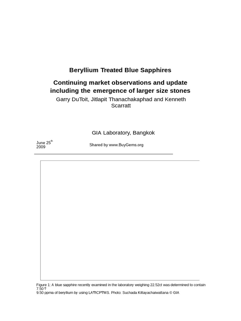Beryllium Diffused Blue Sapphires | PDF | Absorption Spectroscopy ...
