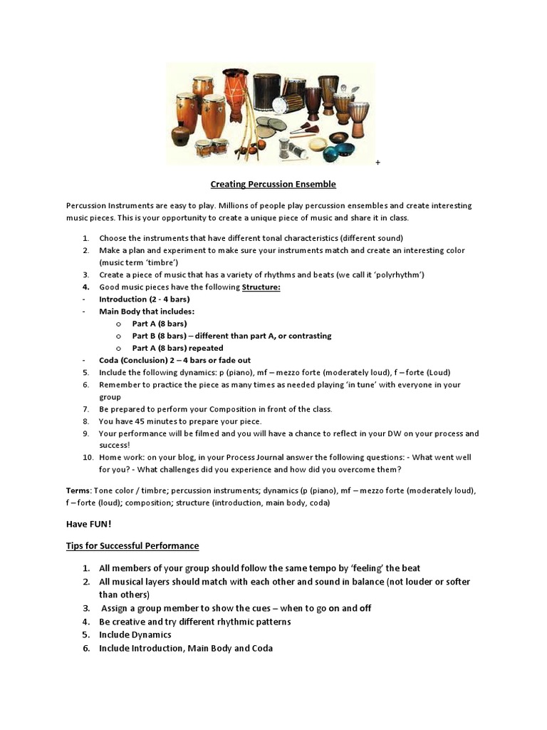 Beginner's Guide to Percussion Ensemble | PDF | Language Arts & Discipline