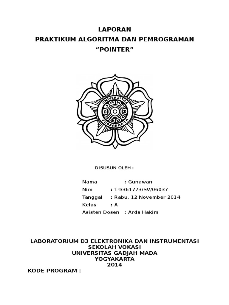 Laporan Praktikum Algoritma Dan Pemrograman (Pointer) | PDF | Komputer