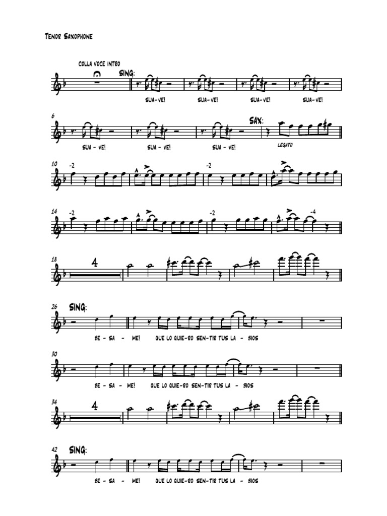 Suavemente - TENOR SAX