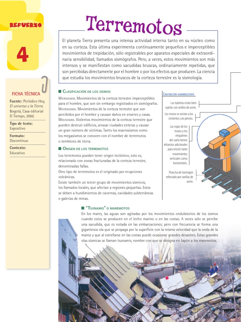 Lectura Terremotos | PDF | Temblores | Tsunami