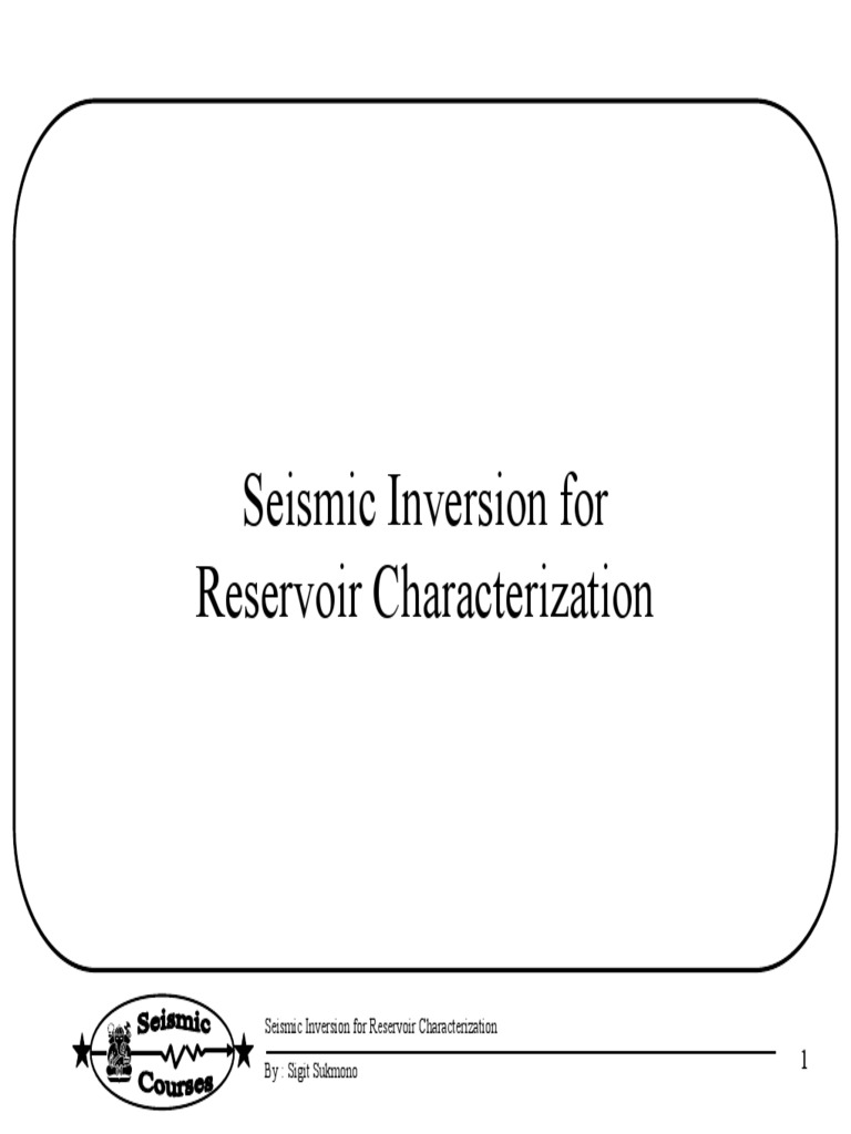Seismic Inversion | PDF | Reflection Seismology | Petroleum Reservoir