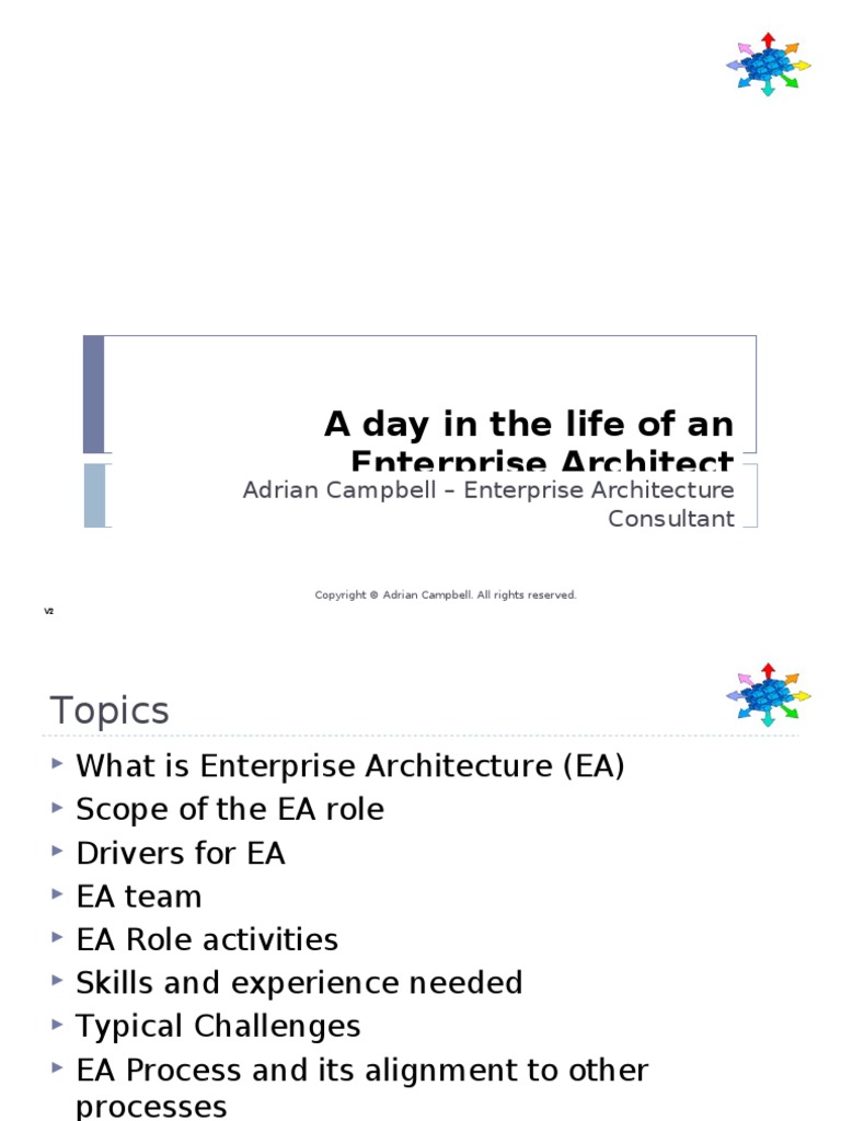 A Day in The Life of An EA | PDF | Enterprise Architecture | Strategic ...
