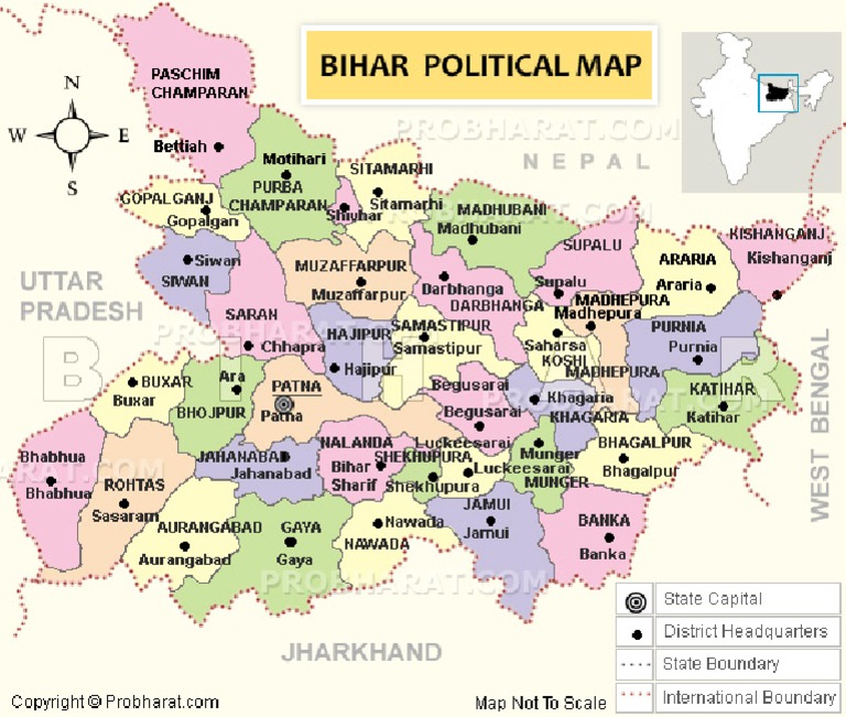 Bihar Political Map | PDF