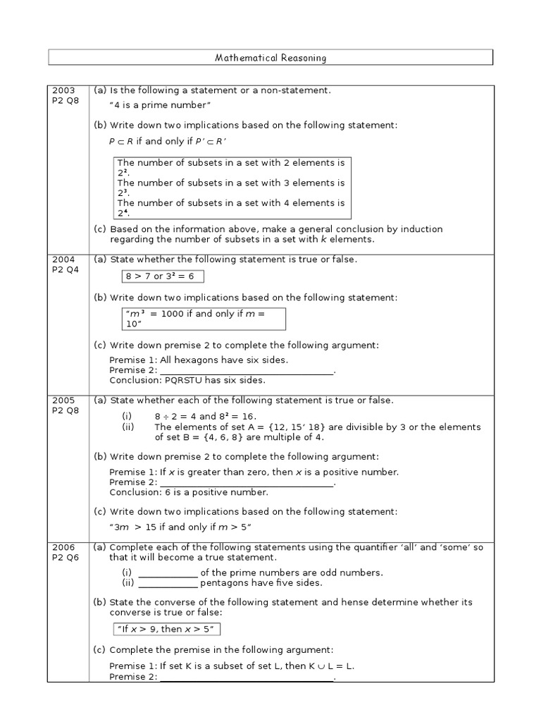 Mathematical Reasoning | PDF | Logical Consequence | Argument