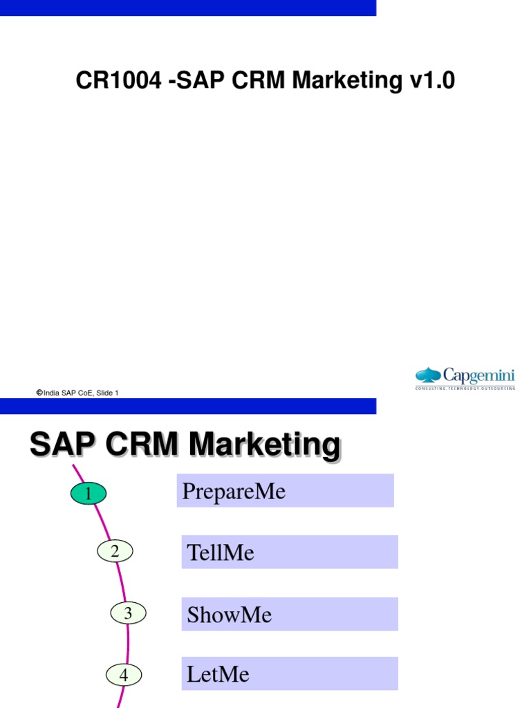 SAP CRM Marketing Workflow Overview | PDF | Business Process | Customer ...