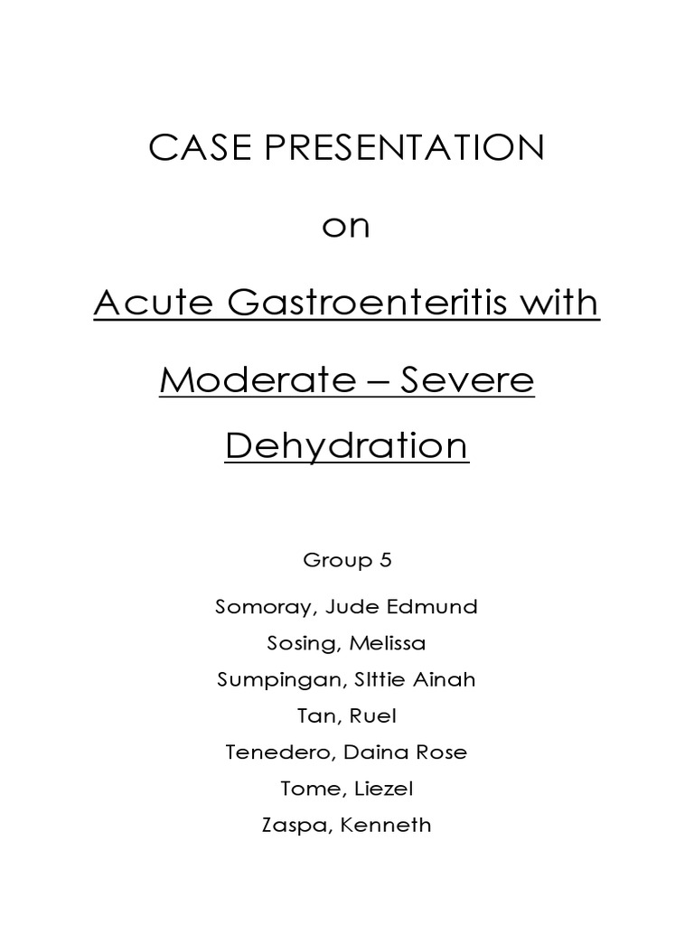 Acute Gastroenteritis Case Study | PDF