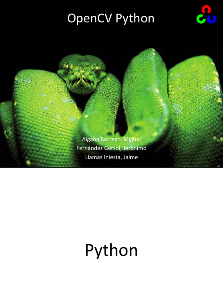 Open CV Python | PDF | Lenguaje de programación | Python (lenguaje de ...