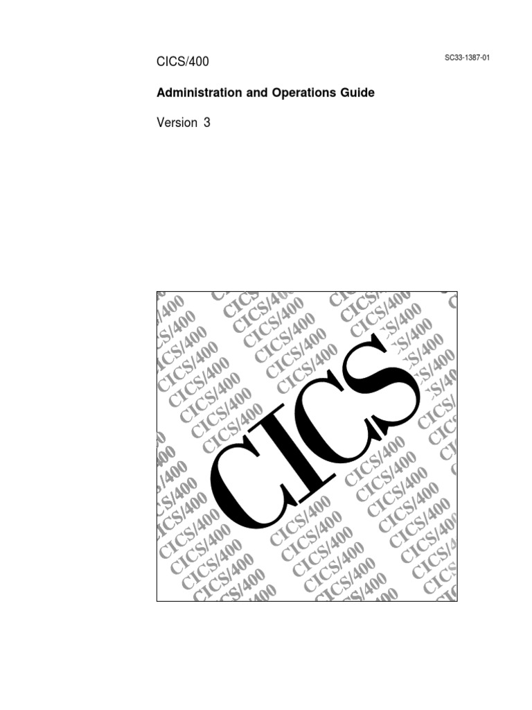Cics 400 Administration and Operations Guide | PDF | Ibm System I | Shell (Computing)