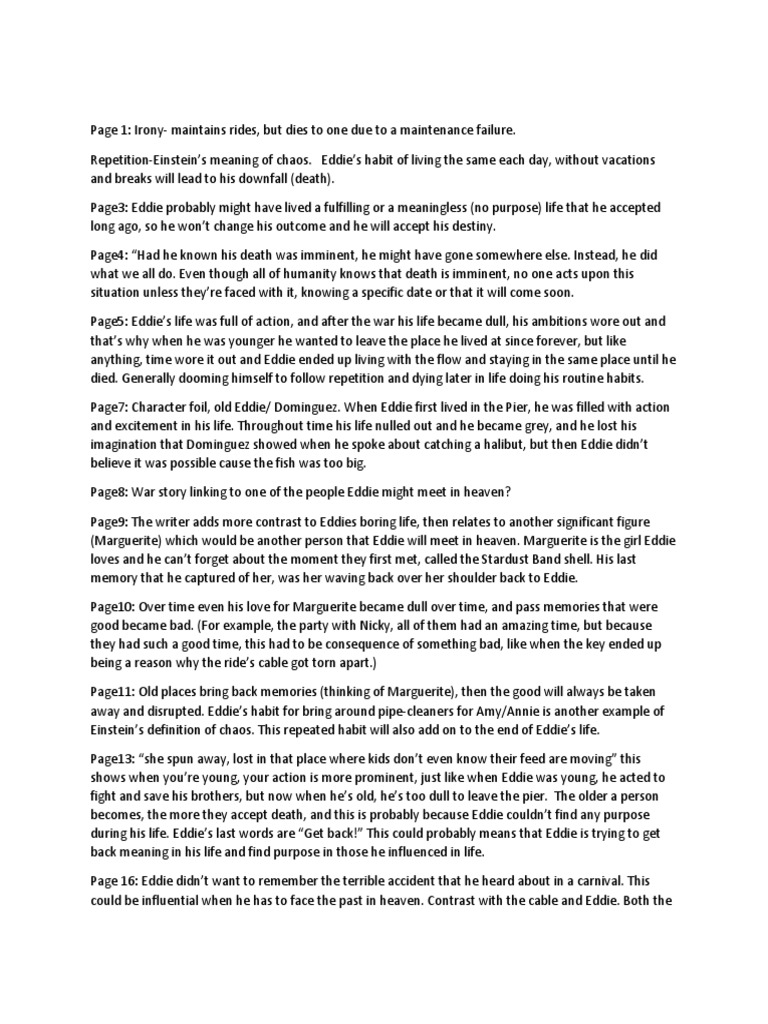 5 People You Meet in Heaven Notes | PDF | Veil | Anger