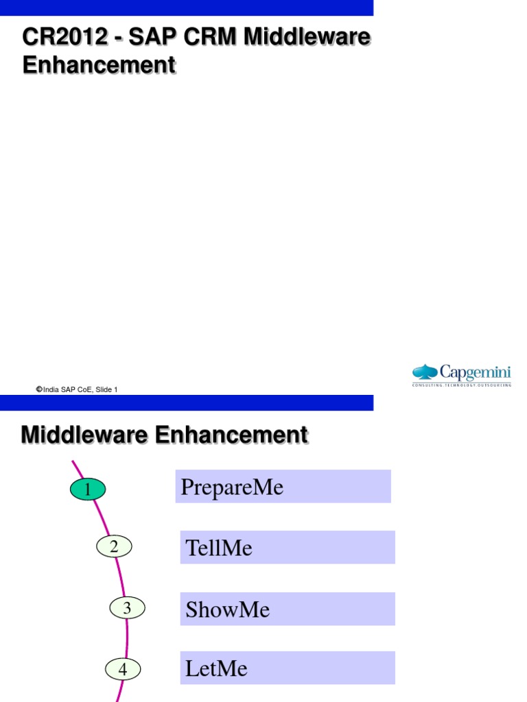 SAP CRM Middleware Enhancement Guide | PDF | Customer Relationship ...
