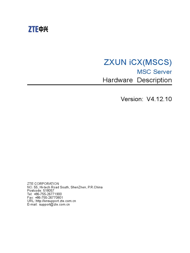 MSCS) (V4.12.10) MSC Server Hardware Description | PDF | Manufactured ...