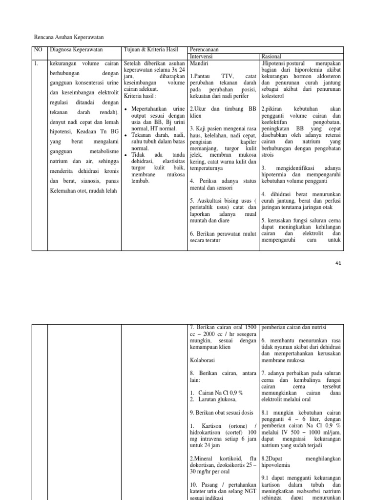 Rencana Asuhan Keperawatan | PDF