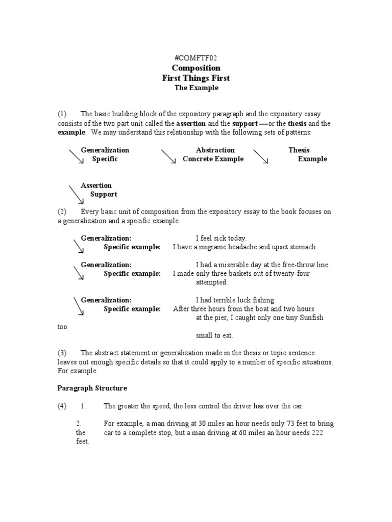 COMFTF02 The Example - Word Document | PDF | Abstraction | Human