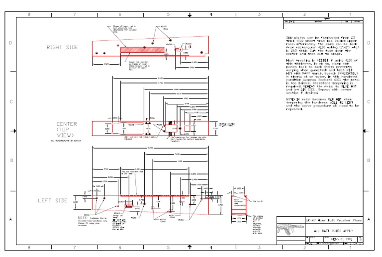 AK 47 Receiver Blueprint
