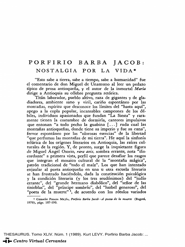 Barba Jacob: Poesía y Biografía | PDF | Poesía | Colombia
