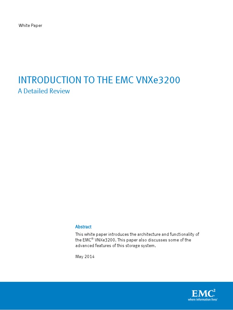 Introduction To The EMC VNXe3200 | PDF | Ip Address | File System