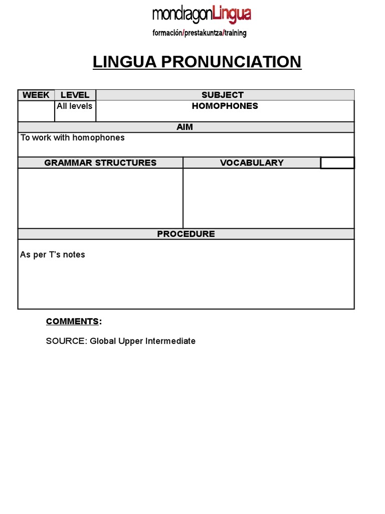 Homophones for the Week | PDF