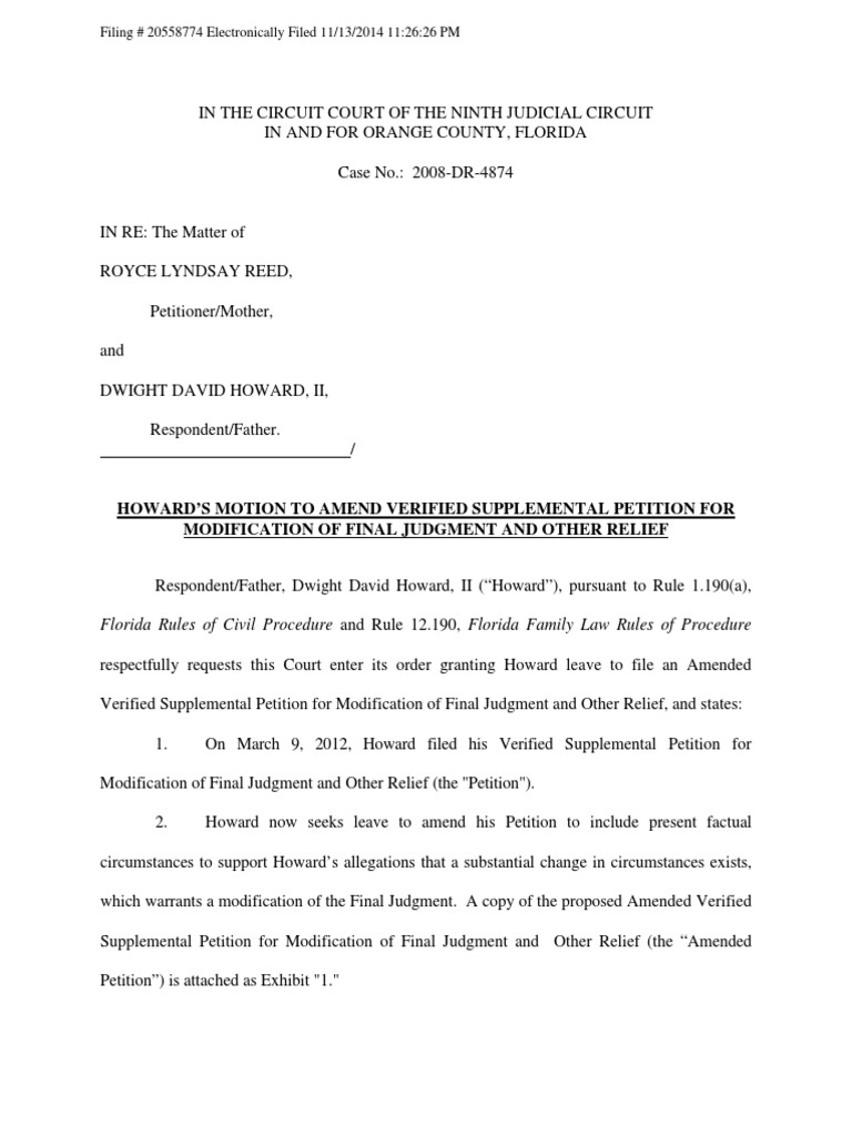 Motion To Amend | PDF | Judgment (Law) | Virginia Circuit Court