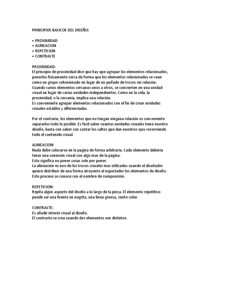 Principios Basicos Del Diseño | PDF