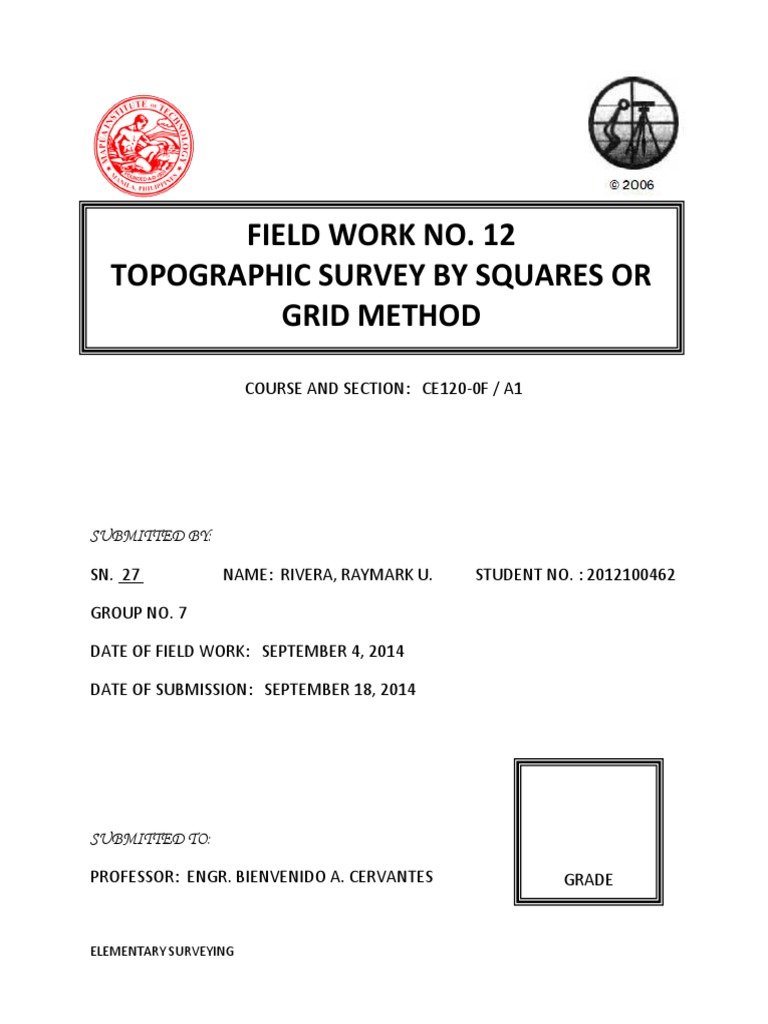 Surveying Field Work 12 | Download Free PDF | Contour Line | Topography