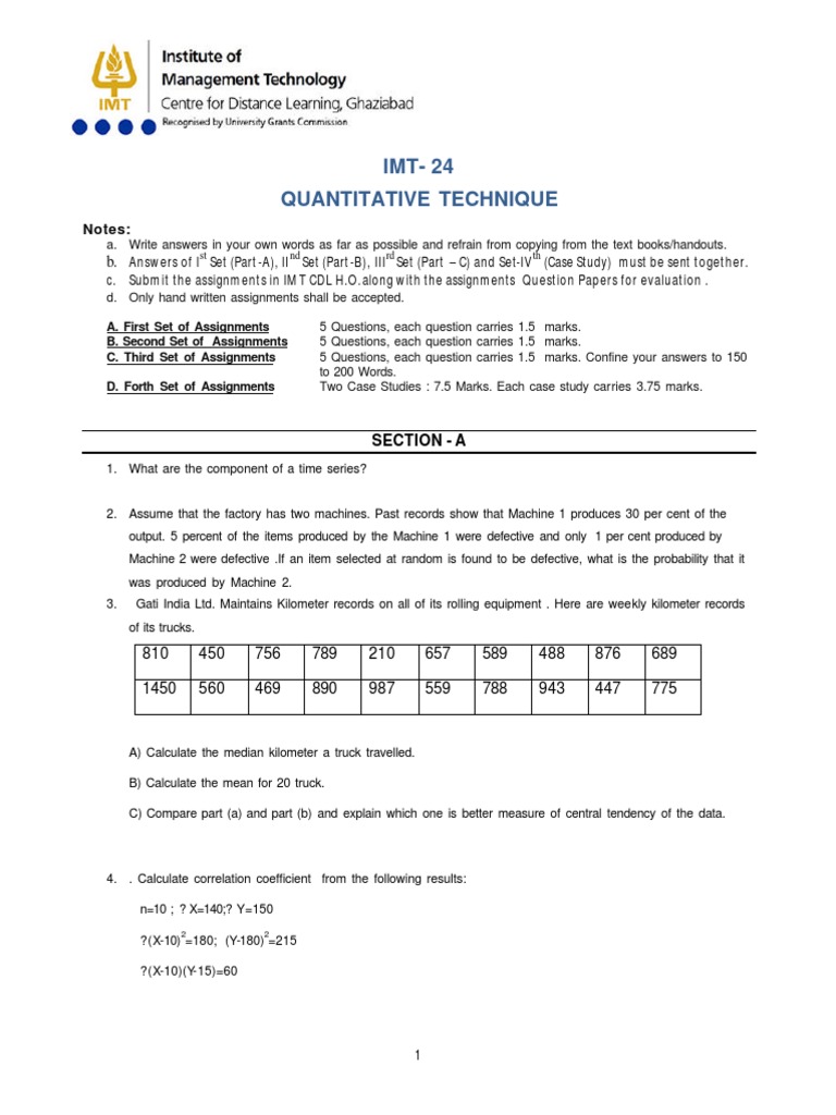 Imt 24 | PDF | Mean | Statistical Analysis